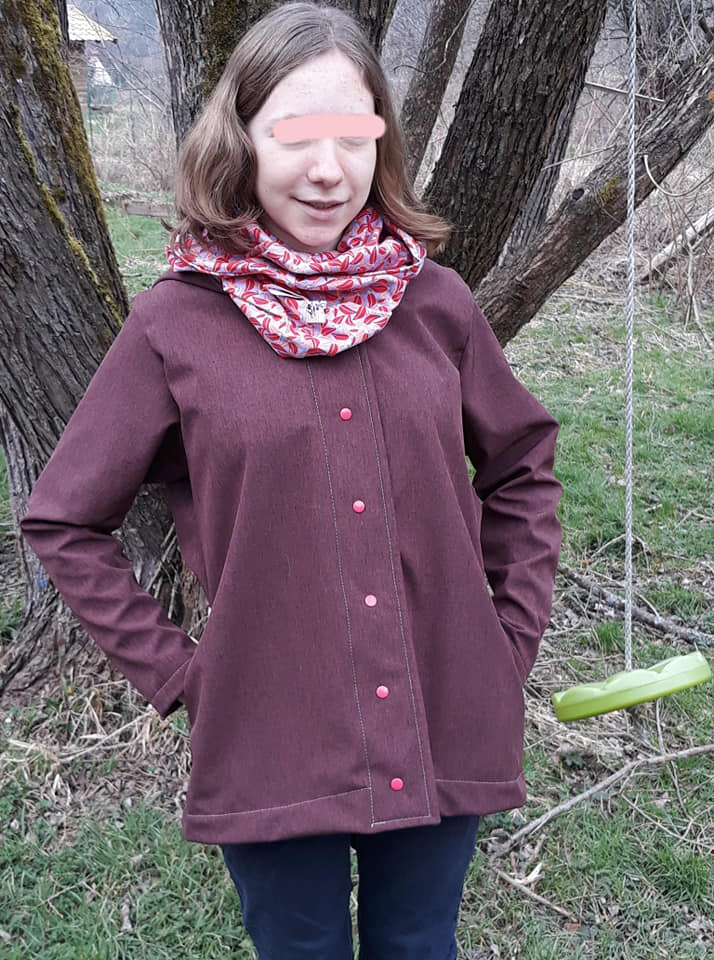 Veste en softshell et snood assorti | Bouts de Fil et Bouts de Bois
